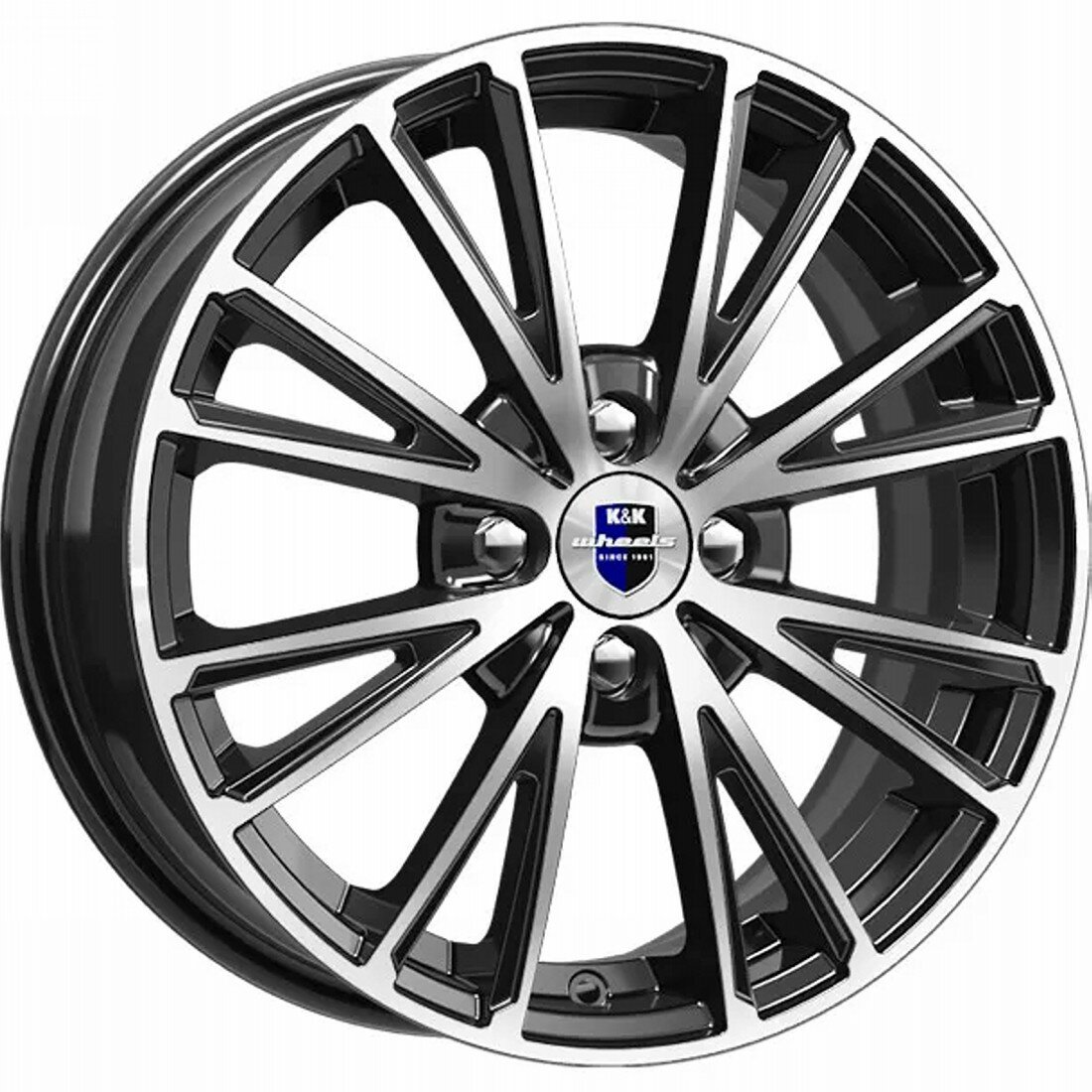 Колесный диск КиК Меандр (КС888) 6x16 4x98 ET35 58,5 Алмаз черный SK