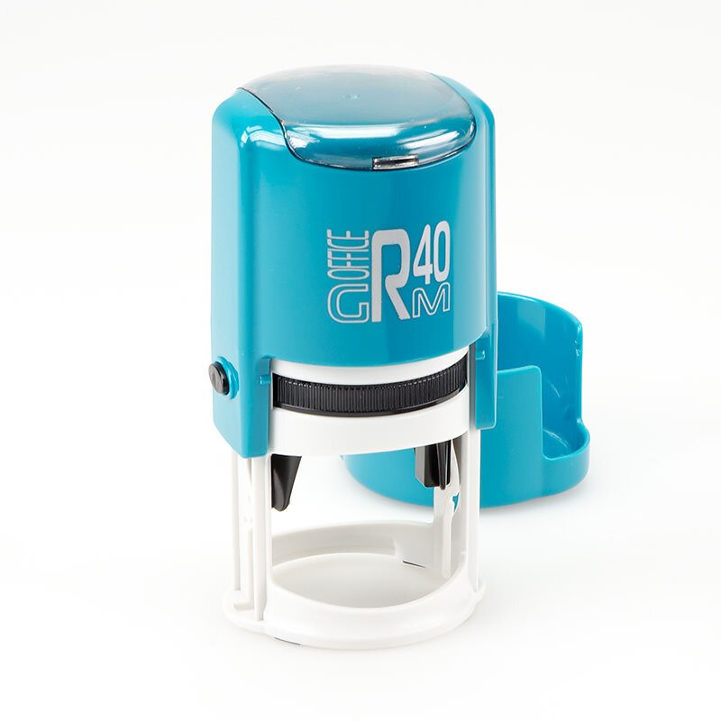 GRM R 40 office+BOX. Автоматическая оснастка для печати, корпус бирюзовый глянец
