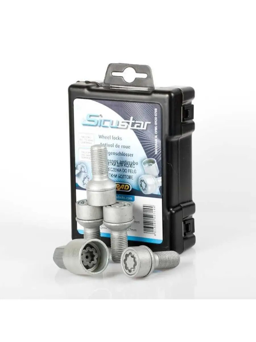 Секретки на колеса Farad (болты, M12x1.5, 1 ключ)