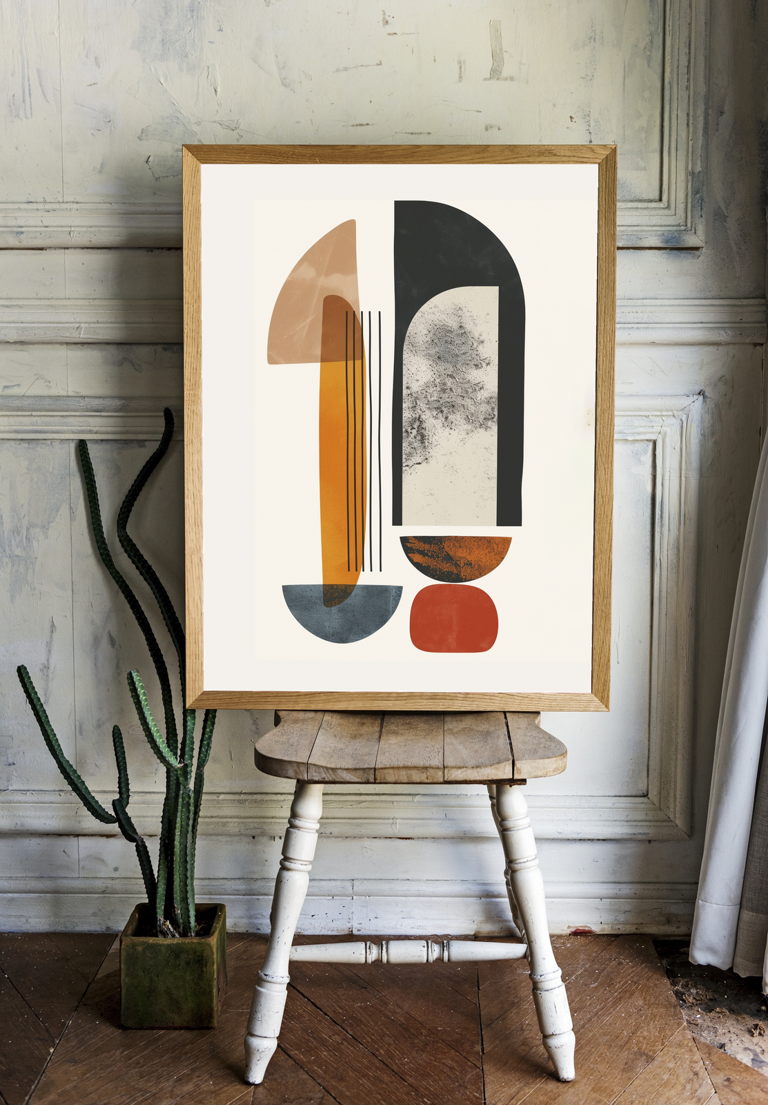 Постер "Геометрия мягких форм" 50x70 см в подарочном тубусе