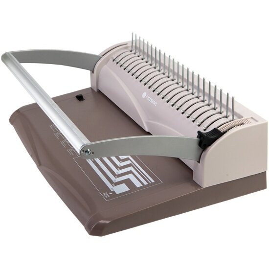 Переплетчик Гелеос БП-13+ коричневый на пластиковую пружину