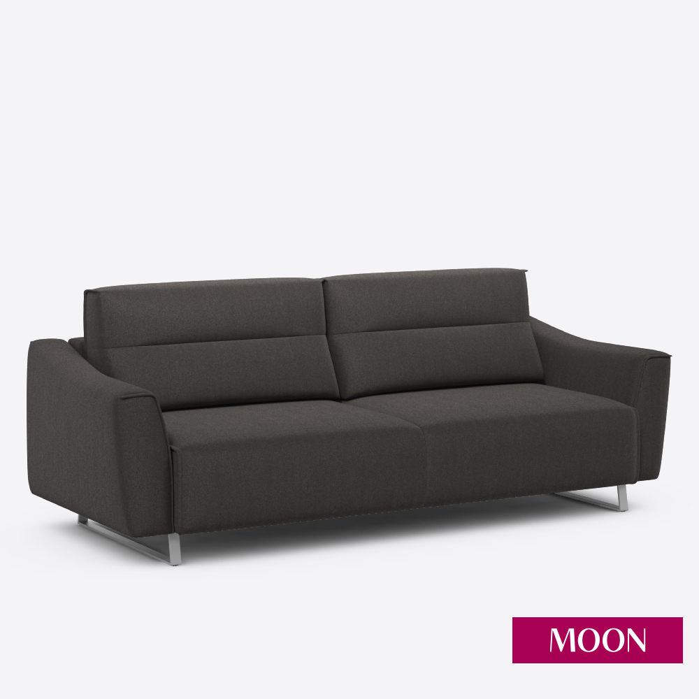 Диван-кровать раскладной пантограф (тик-так) MOON 172, коричневый, 251х114х95 см, Эксклюзивная пена UniqFoam