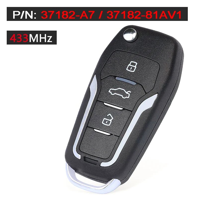 KEYECU 433 МГц ID46 / ID47 /4D65 чип 37182-A7 TS002 обновленный флип-пульт дистанционного управления для Suzuki Swift Grand Vitara Celerio Ignis SX4 37182-A7 or 81AV1, with 4D65 Chip