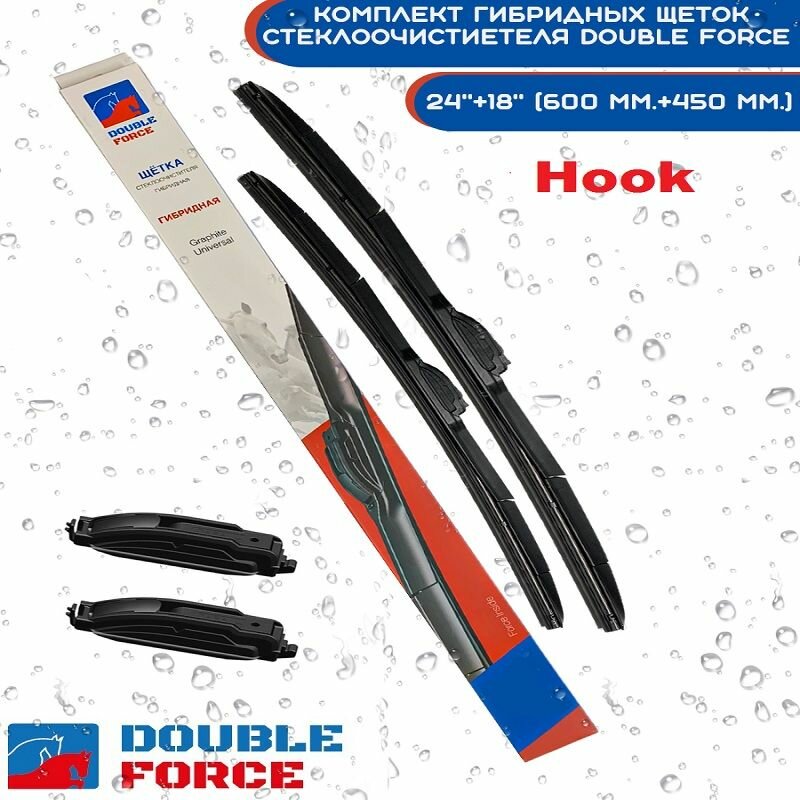 Щетки стеклоочистителя для Jetour X90 PLUS 01.2021-01.2023 (Hook 600+450 мм)