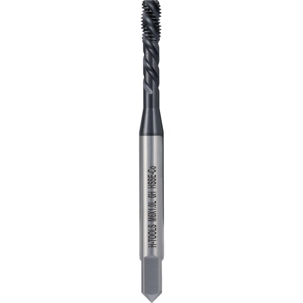 H-Tools Метчик машинный спиральный левый М6 шаг 1.0мм DIN371 HSSE-TiALN 6h 33738FHT