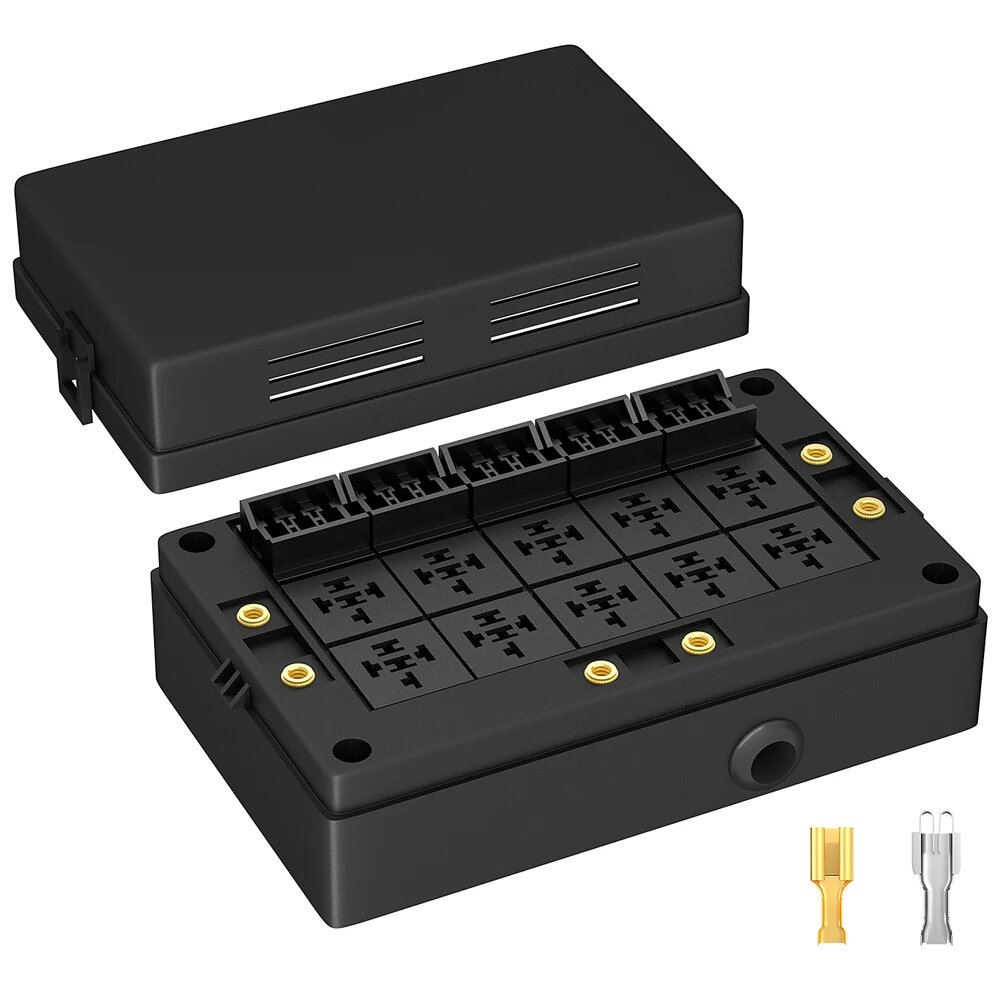 Блок предохранителей ATC/ATO, 12 В, автомобильный, 10 слотов, 15 слотов