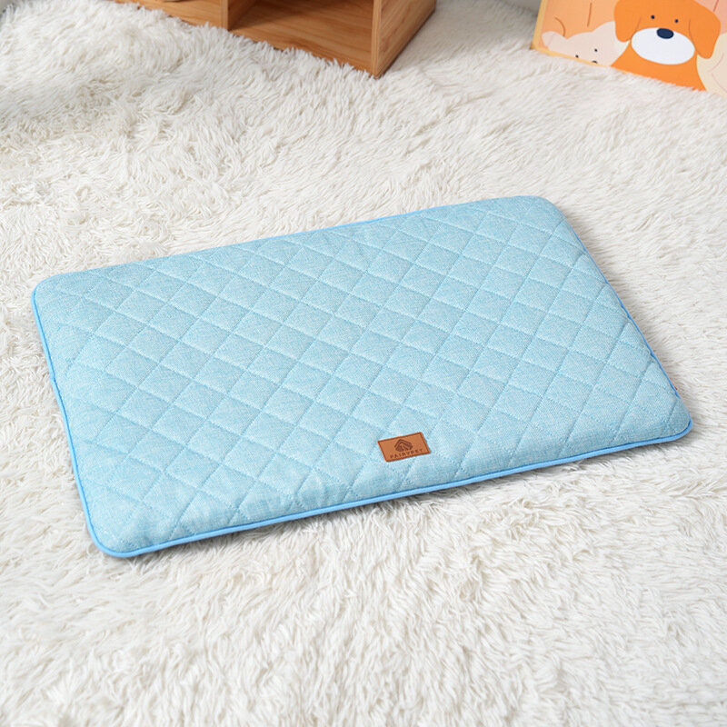 Четырехсезонный универсальный коврик для собачьей будки, летний влагопоглощающий дышащий съемный коврик из рами, легкий