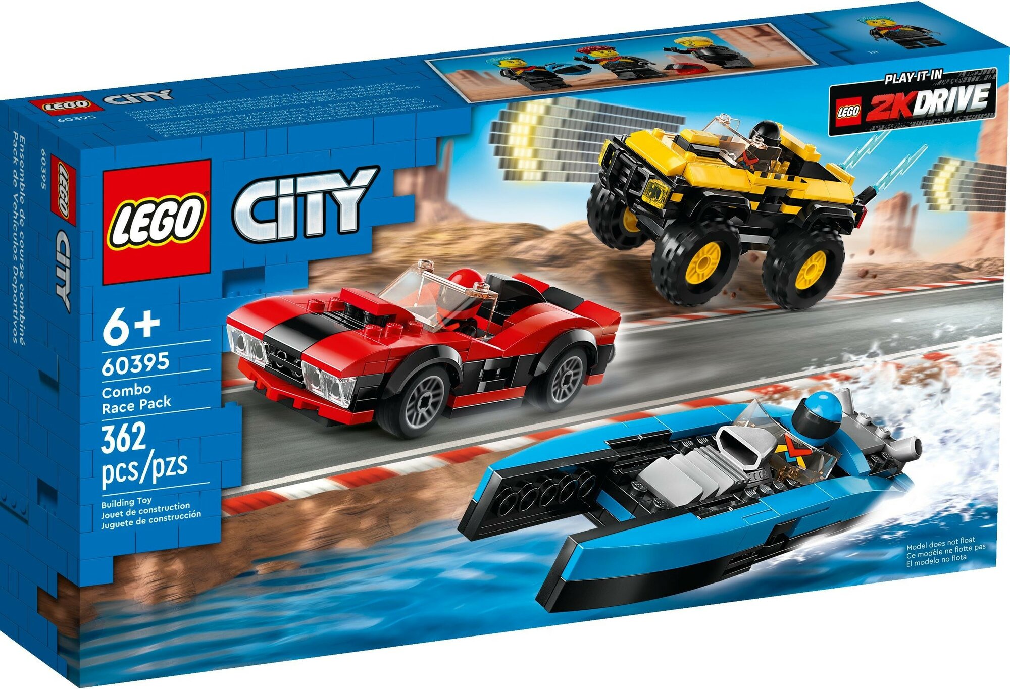 Конструктор LEGO 60395 - Лего Комбинированный гоночный набор