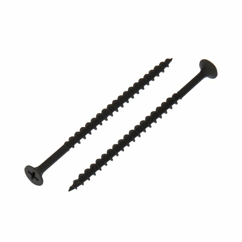 Саморезы - шуруп по дереву, гипсокартону и фанере, под дрель или шуруповерт, черный 4,2х75 мм, 300 шт.