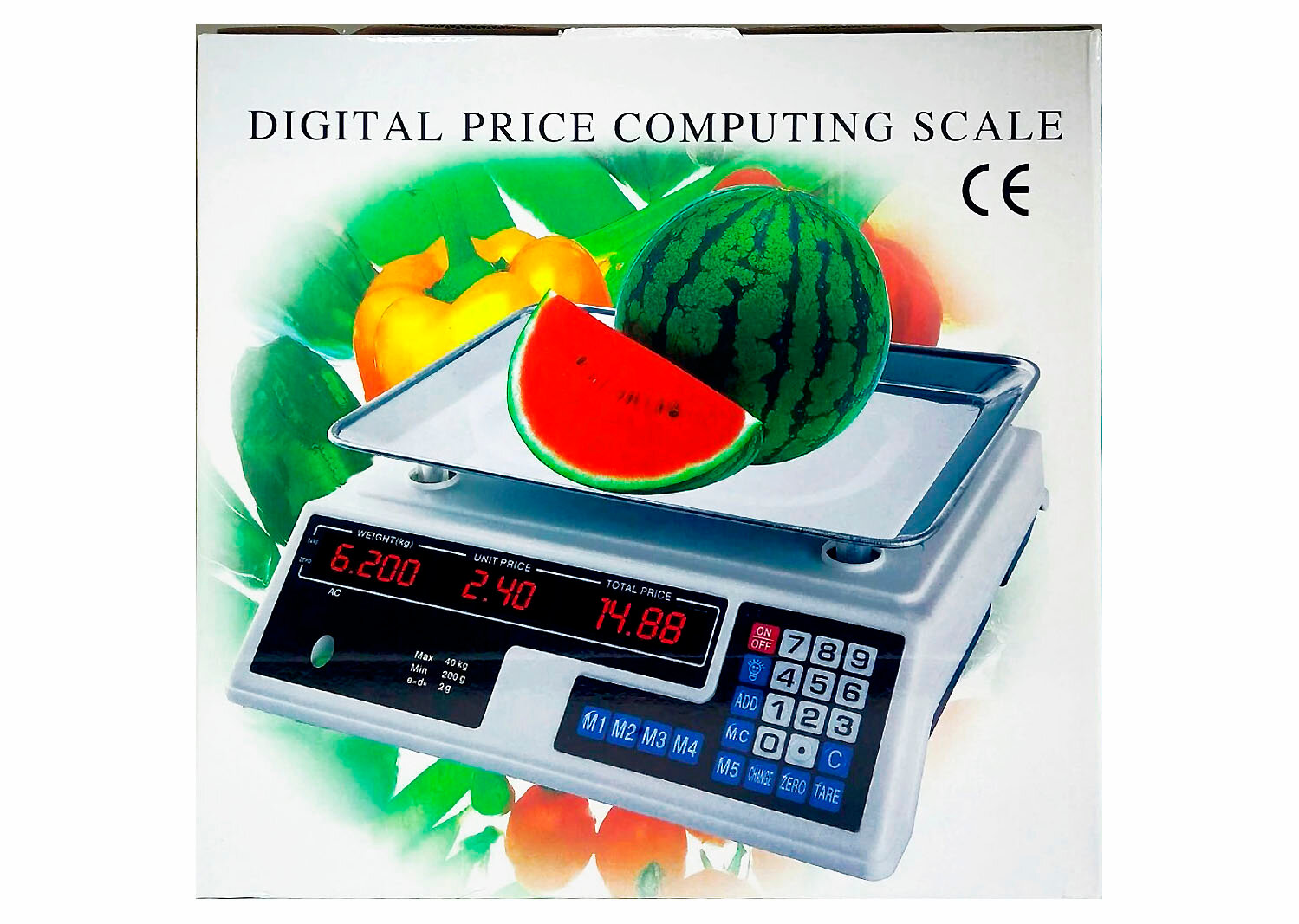 Весы торговые настольные 209 DIGITAL PRICE COMPUTING SCALE 40кг/2г (минимум 200г)