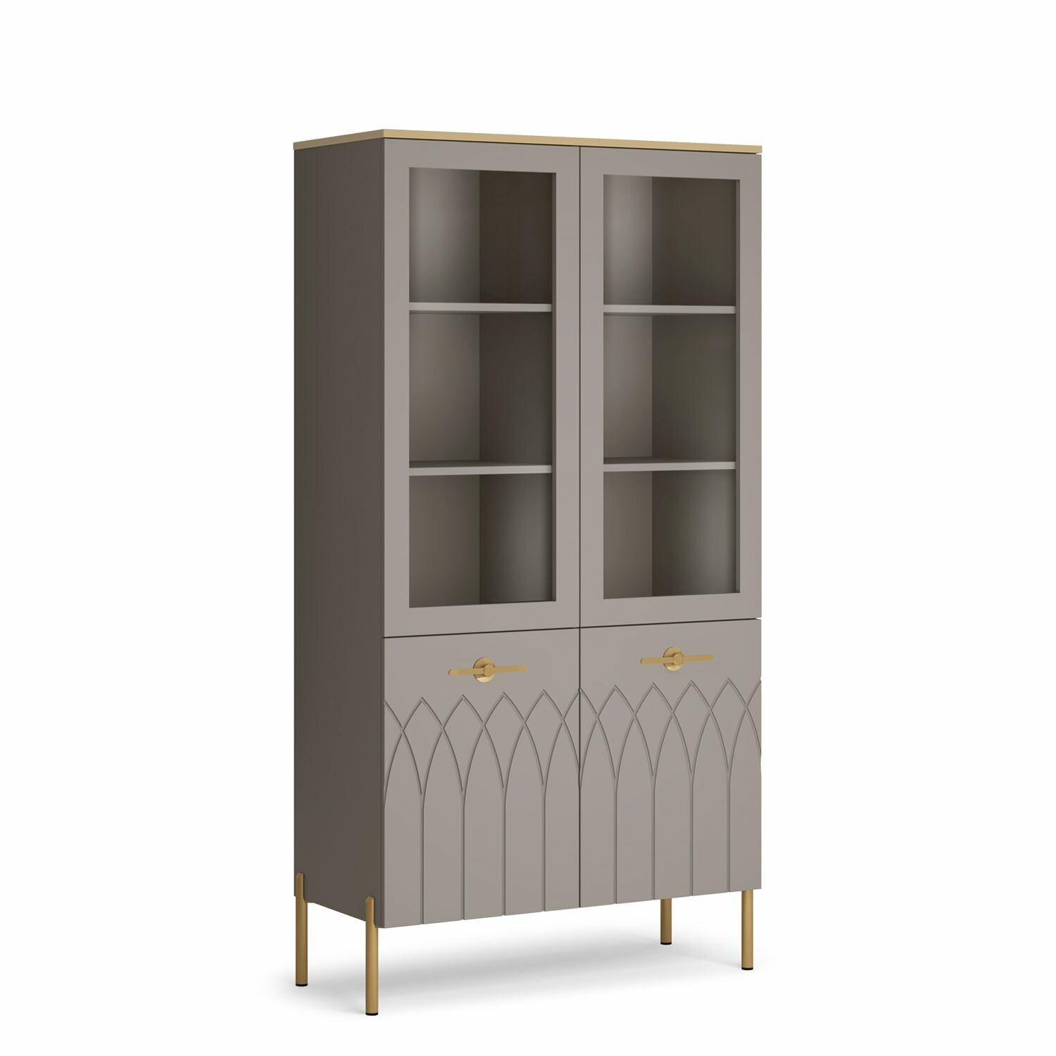 Капри 2 Витрина низкая Мокко, Силк анис (Кураж)