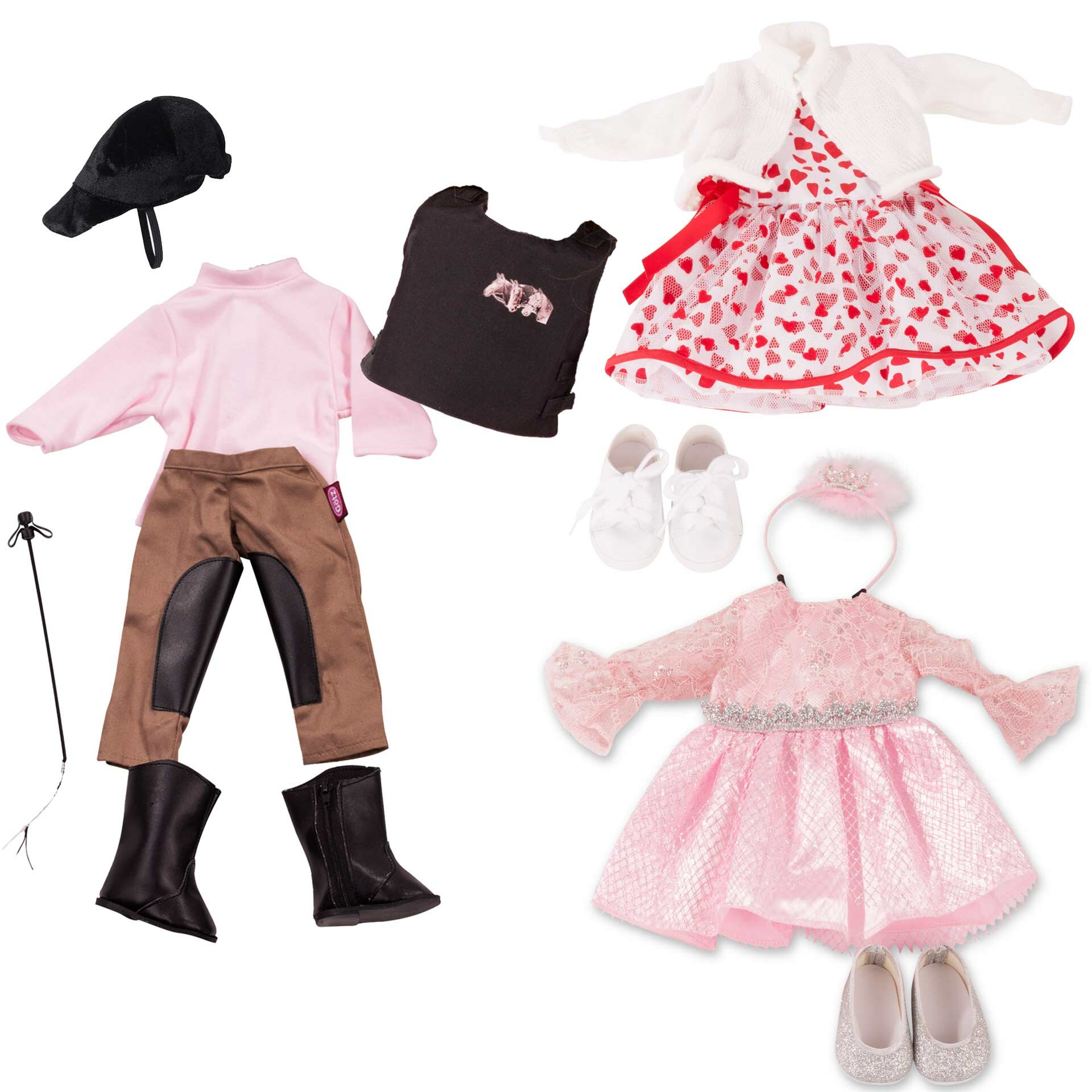 Набор одежды и аксессуаров для занятий конным спортом для кукол Gotz 36 см