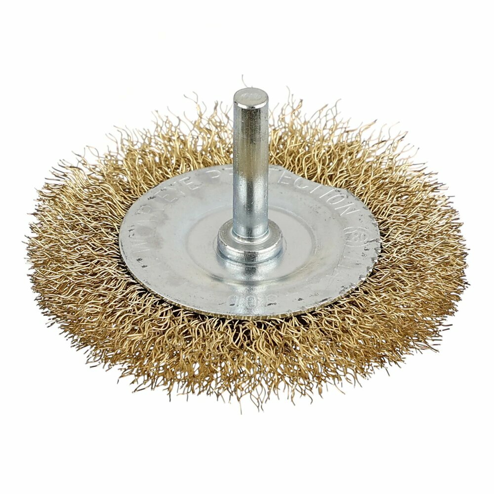 Щетка-насадка DORN для дрели латунированная плоская 75 мм