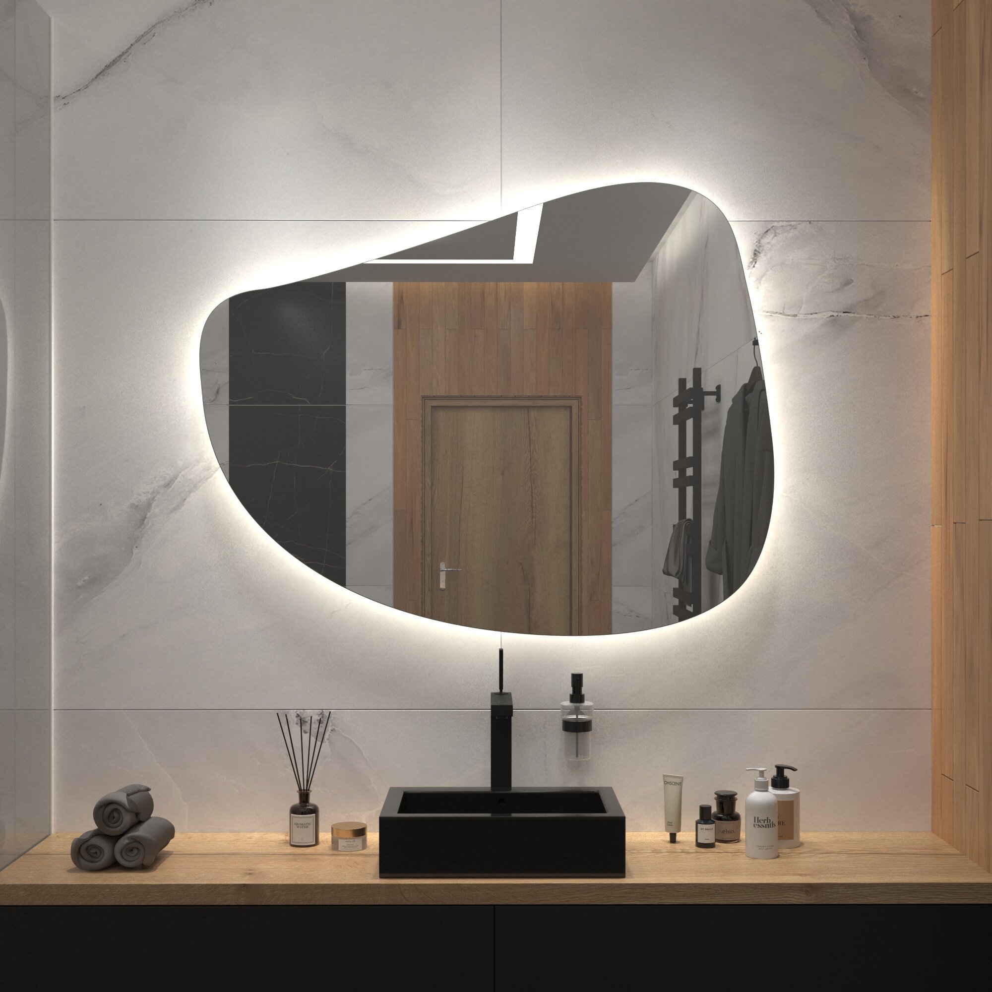 Зеркало с подсветкой Mideon - Stone-22 50x40 см