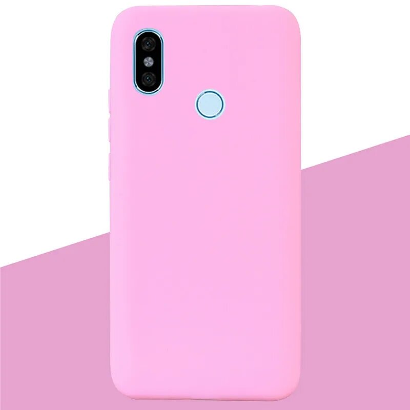 Розовый силиконовый чехол для Xiaomi Redmi Note 5