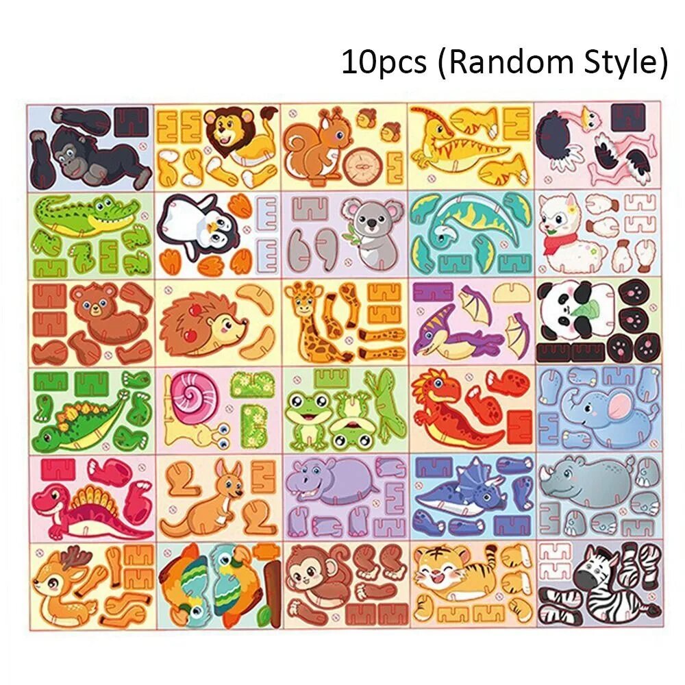 3D бумажные пазлы Панда 10 шт