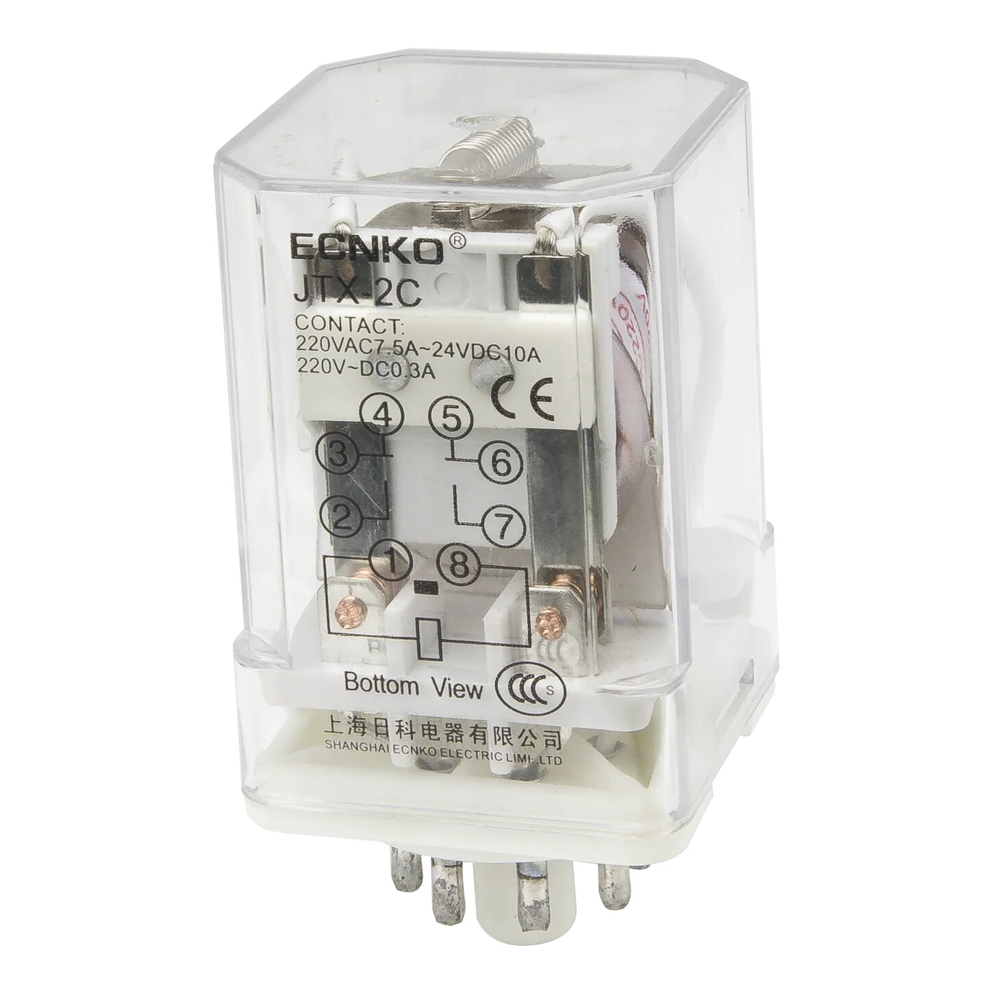 Электромагнитное реле JTX-2C 220V 24VDC