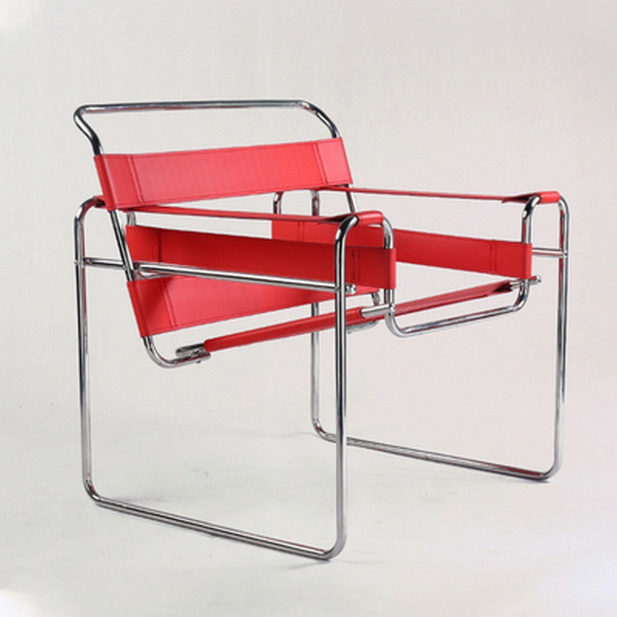 Кресло для отдыха в стиле Wassily Chair by Marcel Breuer (красный цвет)