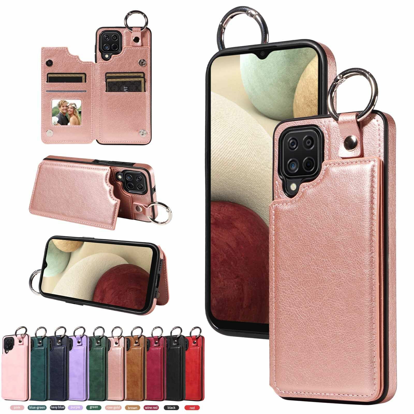 Подходит для Samsung Galaxy A12 4G /Самсунг Галакси А12(4Джи) Чехол для смартфона, Магнитные пряжки, кронштейны, держатель визитной карточки