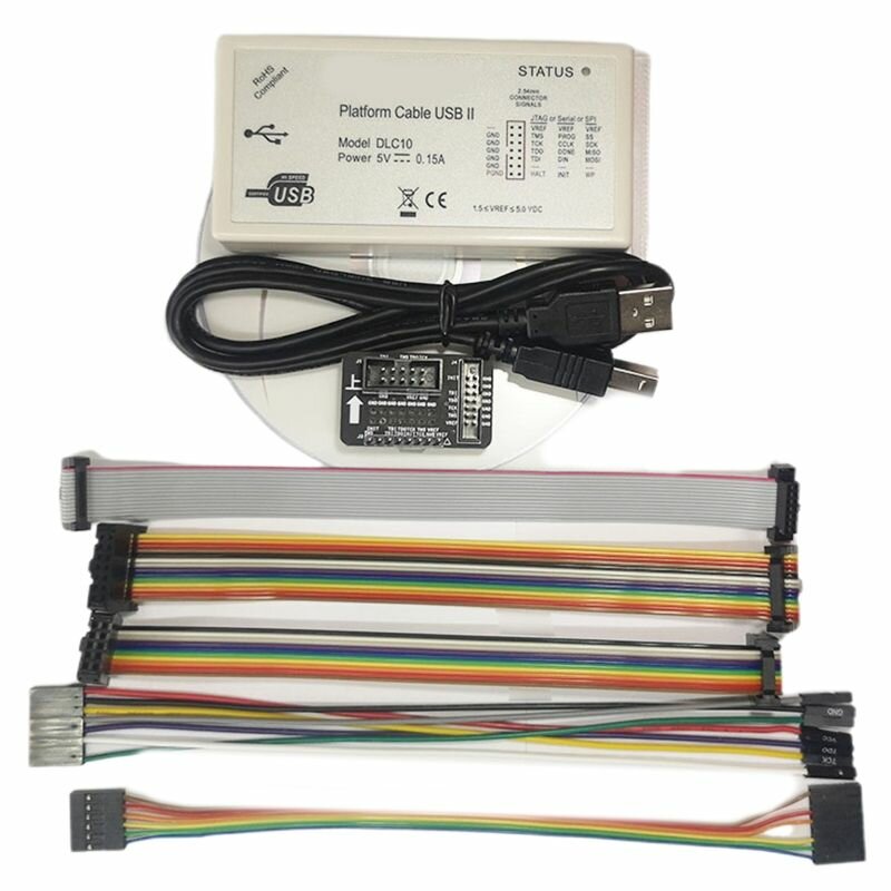 DLC10 Кабель платформы Xilinx USB Обновление DLC9 Загрузите программатор Jtag для FPGA CPLD Новый чип CY7C68013A с кабелями