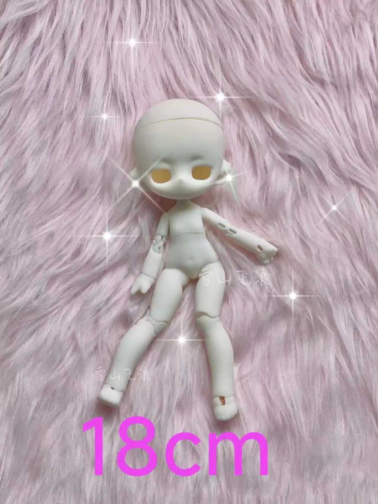 Шарнирная кукла BJD Kawai wawa из полимера фиолетовый