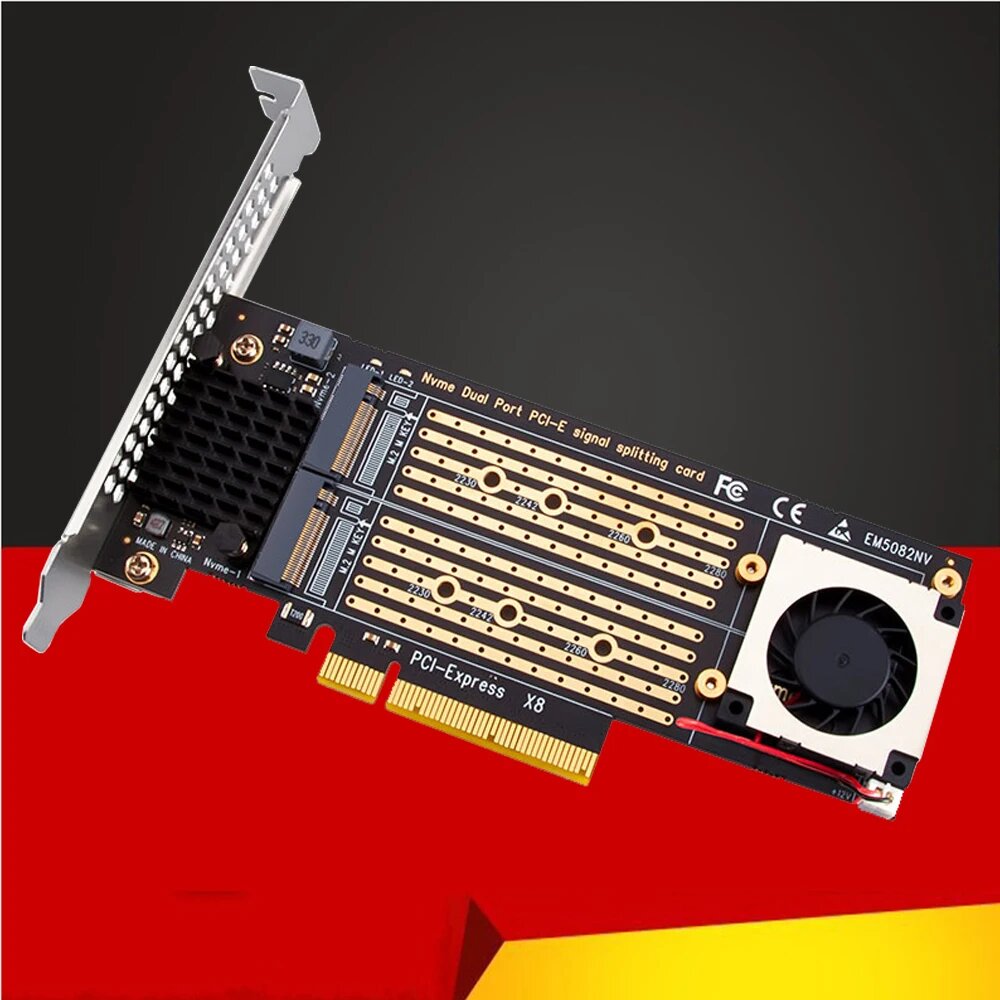 REM.AI Адаптер PCIe To M2 2 Порта