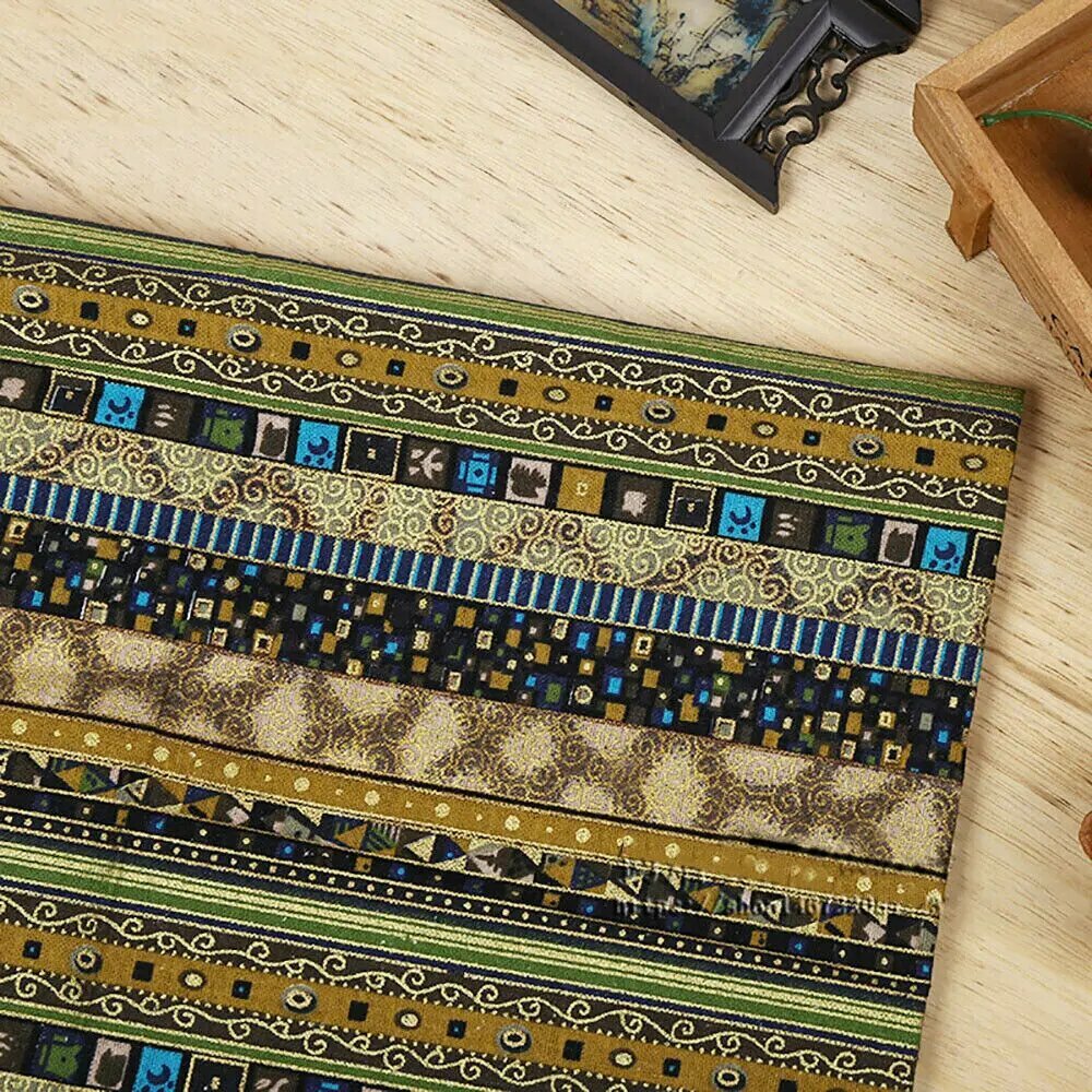 Ткань Из Льна И Хлопка В Этническом Стиле, Бронзовая, Для Домашнего Текстиля, Материалы Для Рукоделия, Быстросохнущая, Дышащая