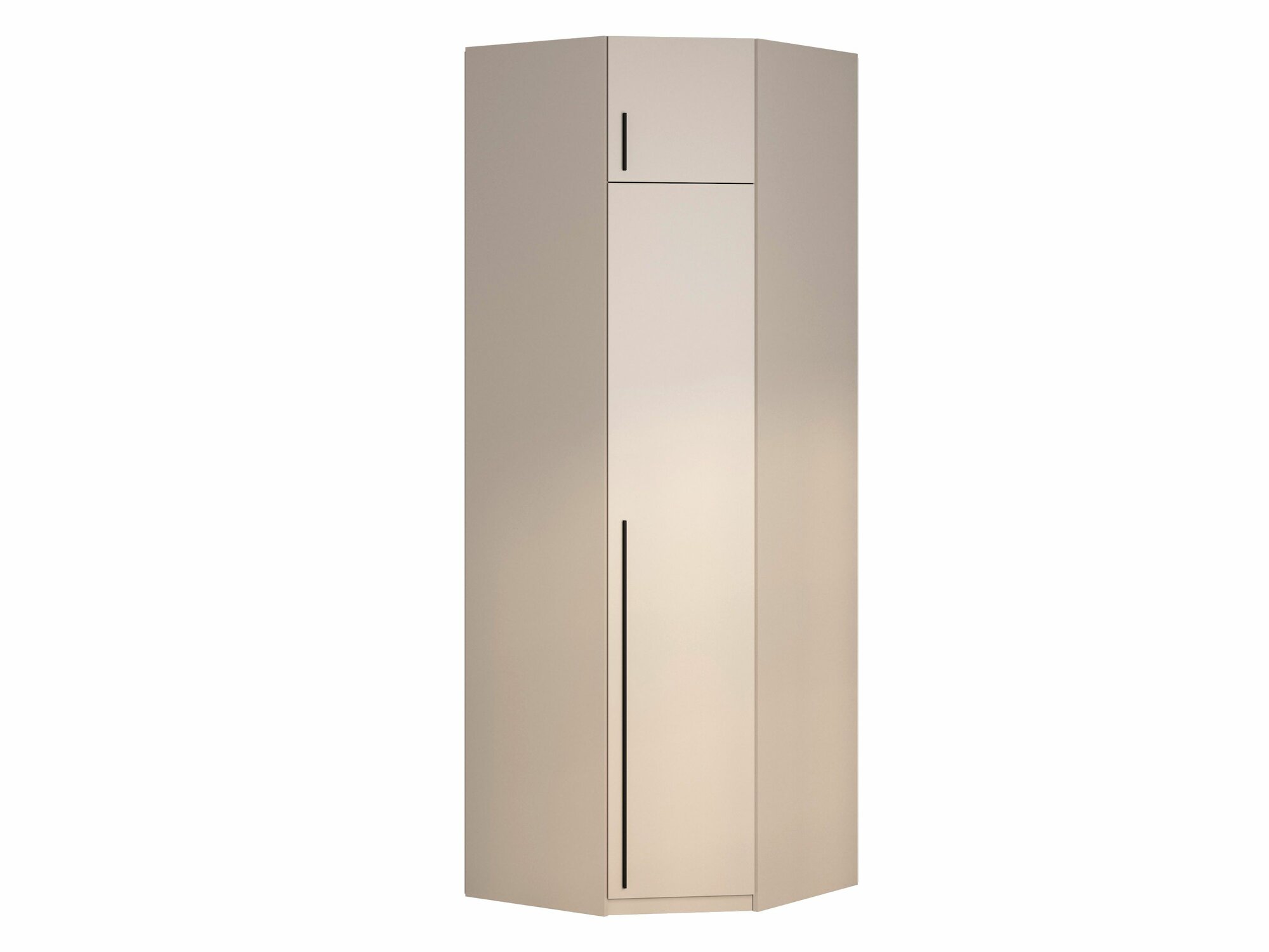 Шкаф угловой распашной МногоМеб Лаура 800-А, 80х50x240, антресоль, грейдж