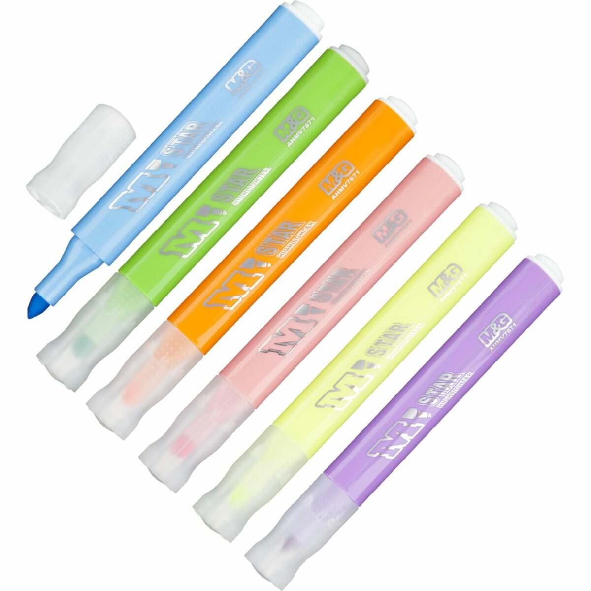 Набор маркеров-текстовыделителей M&G (1-5мм, 6 цветов) 6шт, 36 уп.