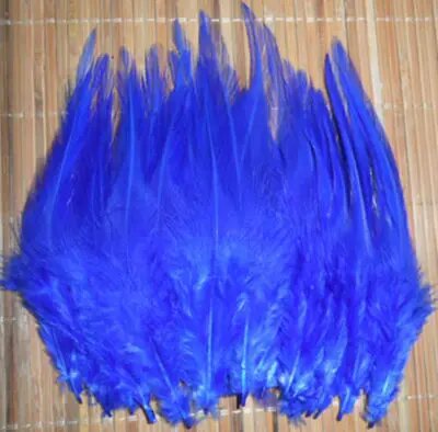 Натуральные окрашенные перья петуха YY-tesco Синий, sapphire