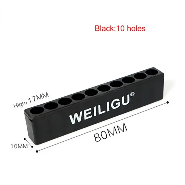 Пластиковая полоса для хранения бит отверток 2pcs, Black-10 holes