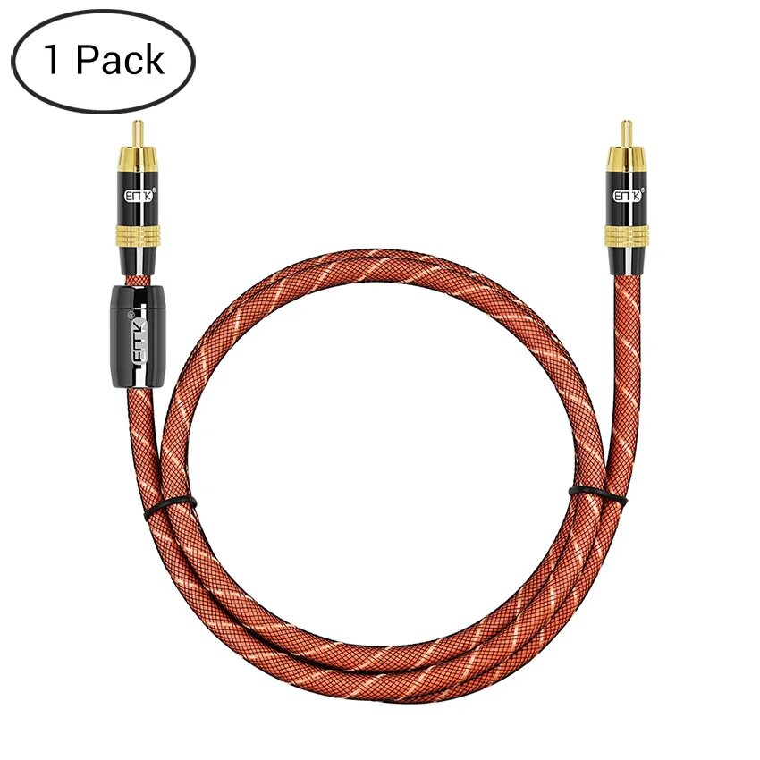 PALLTORO Цифровой коаксиальный аудио кабель OD8.0 RCA-RCA Coaxial Cable, 3 м