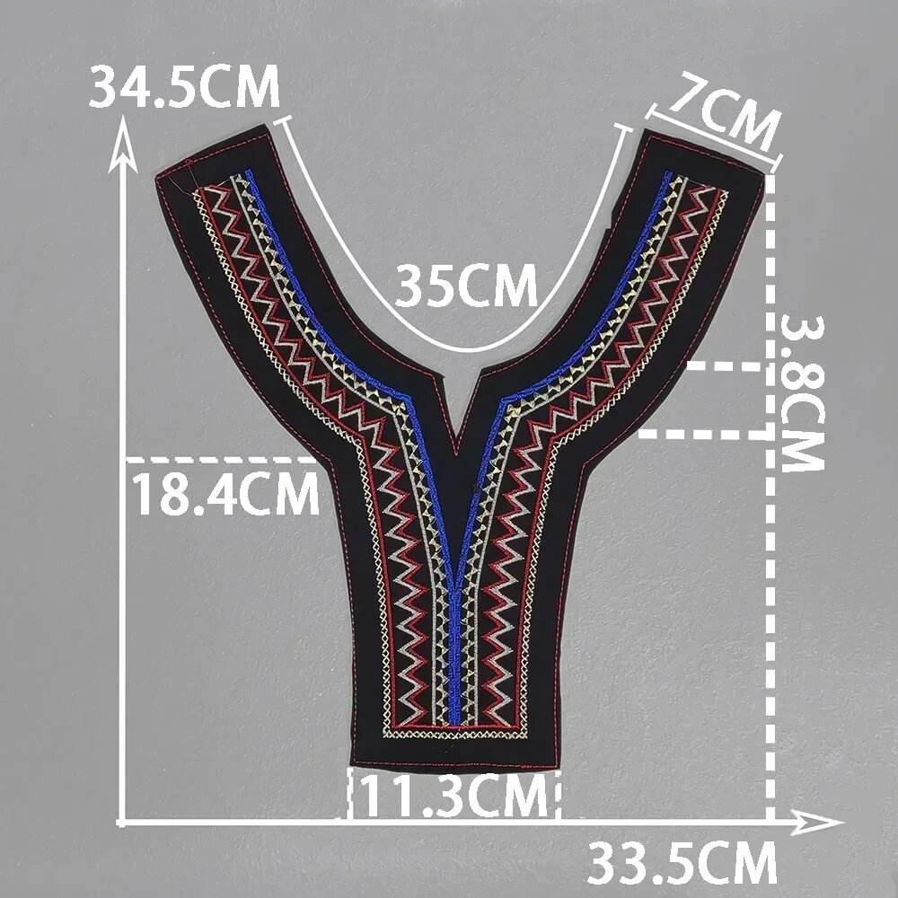 Этническое кружево темно-синее, style 2565, 1шт