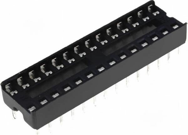 Панелька CONNFLY DS1009-28AT1NS DIP PIN 28 7,62мм Шаг 2,54мм THT 1шт