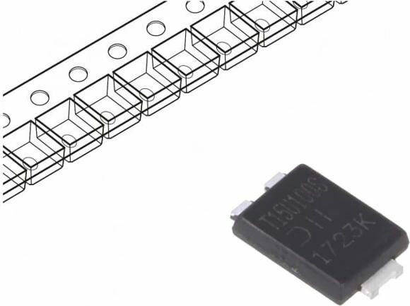 Диод DIODES INCORPORATED SBRT15U100SP5-7 выпрямительный Шоттки, Trench SBR , SMD, 100В, 15А, 1 шт