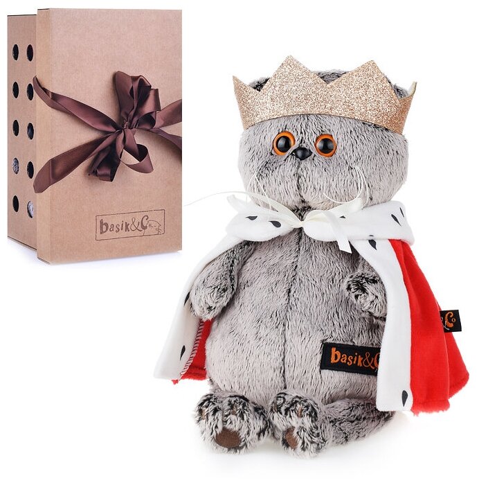 Budi Basa Мягкая Игрушка Кот Басик-царь (19см, в подарочной коробке) Ks19-159