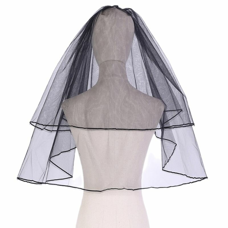 Черная простая вуаль