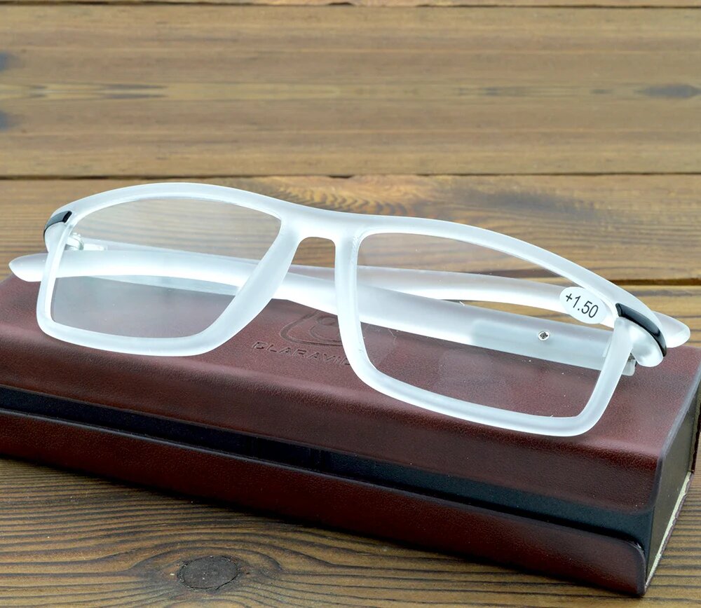 Спортивные удобные контактные очки белого и черного цвета для мужчин и женщин +0,75 +1 +1,25 +1,5 +1,75 +2 +2,5 до +4 белый, +125