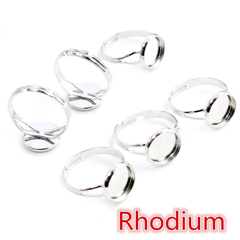 Металлические кольца-основы Wadsfred Cabos 10 шт, 10-20 мм 18 мм, Rhodium