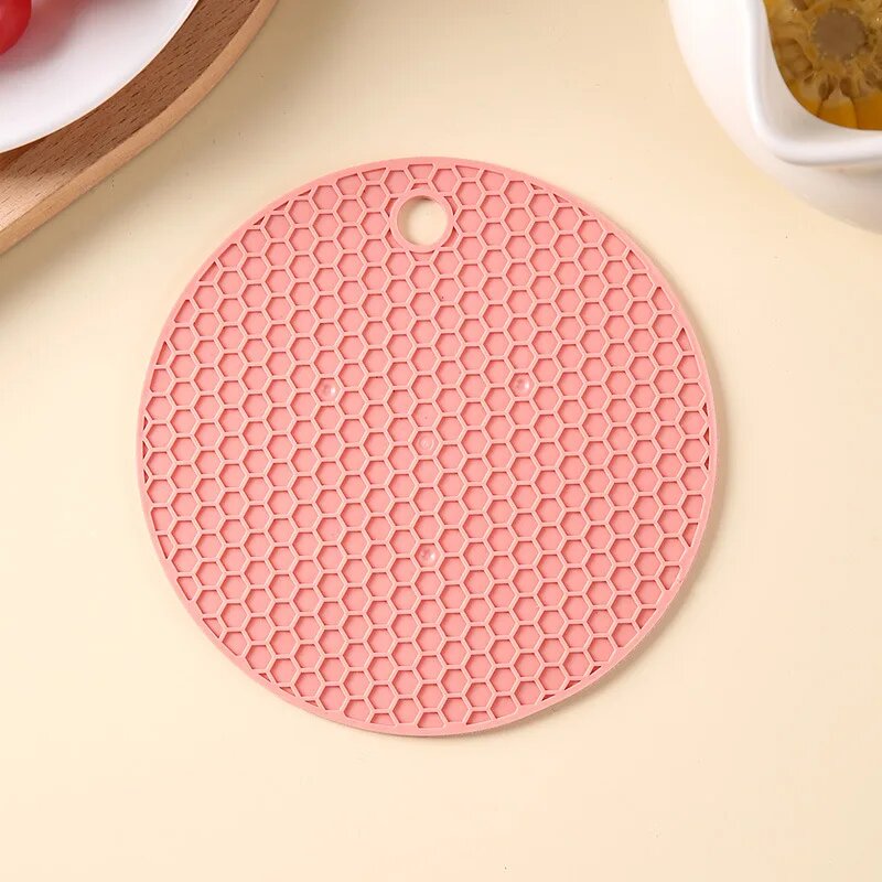 Противоожоговый силиконовый коврик Розовый, 17cm, Розовый