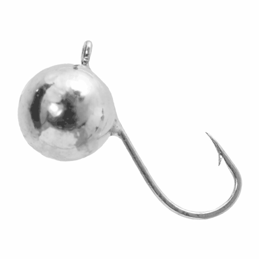 Мормышка вольфрамовая LumiCom "Дробинка с ушком" (Серебро), 0.6 г, d=4.5 мм