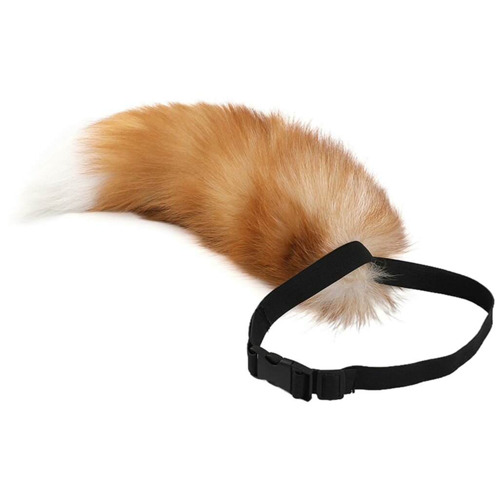 (1 шт.) Подвеска в виде хвоста из лисьего меха-1