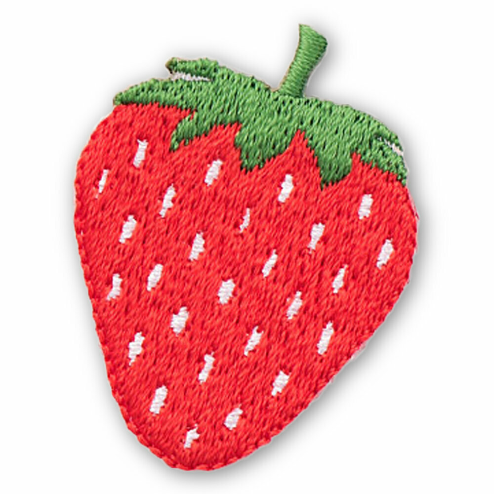 Шеврон Avelcro "Клубничка", на липучке, полиэстер, жёлтый/серый, 3x4 см