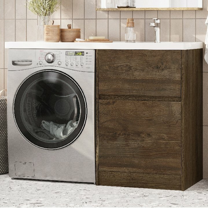 Тумба с раковиной AQUATON Лондри 60 R, дуб кантри