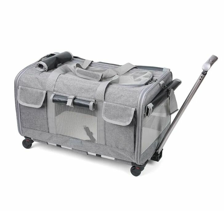 Многофункциональная сумка-тележка для домашних животных, съемное универсальное колесо, подходит для кошек и собак