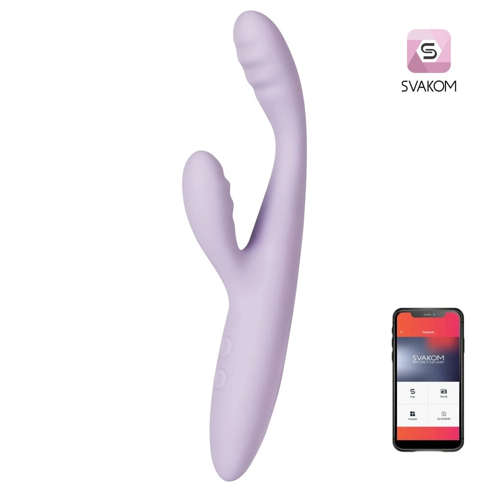 Вибростимулятор Svakom "Cici+2", с нагревом, силикон, цвет сиреневый