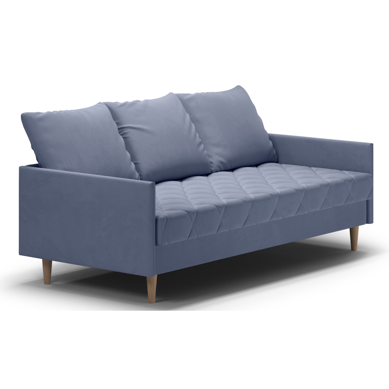 Кушетка WESTENY "ART-313" 200x94x62, 90x190, 1 место, синий велюр