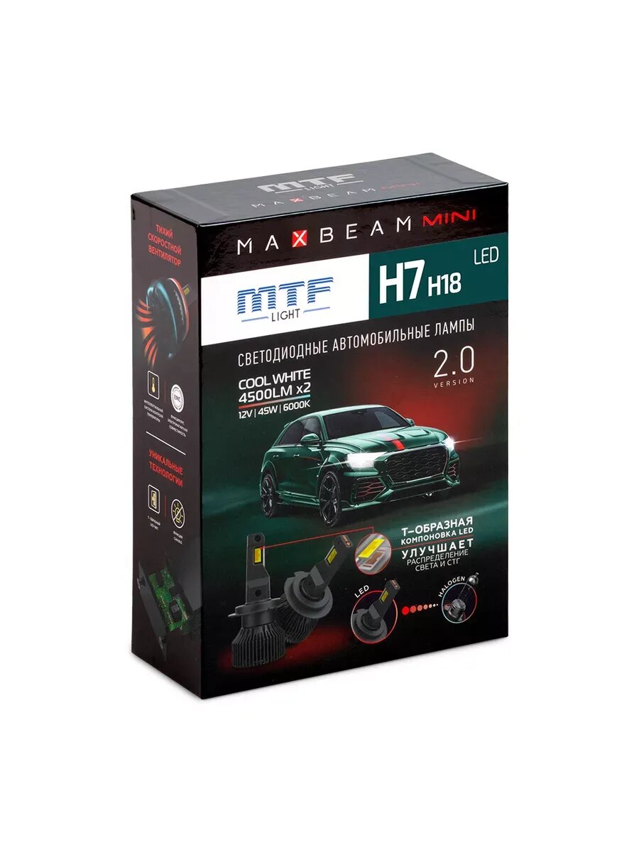 Светодиодные лампы MTF , серия MaxBeam Mini, H7/H18