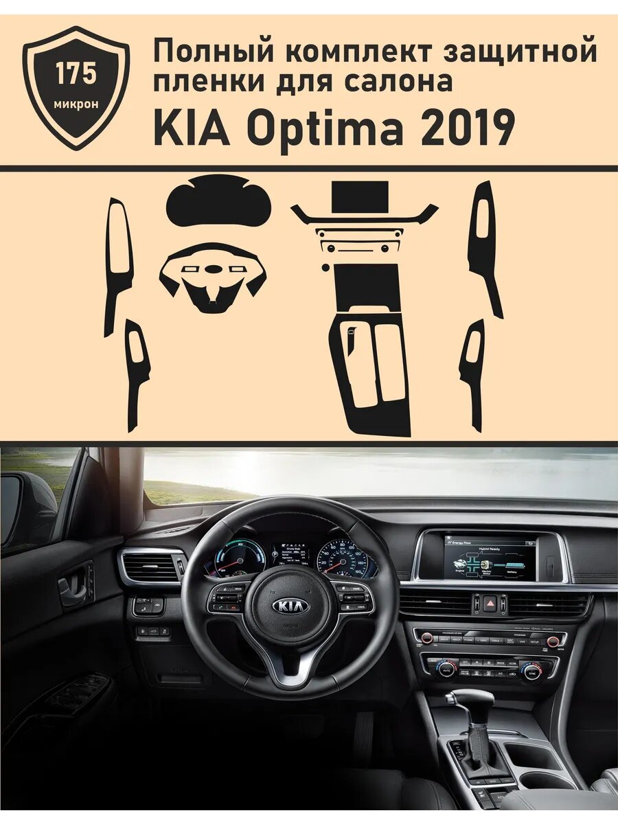 KIA Optima JF/ Полный комплект защитных пленок для салона