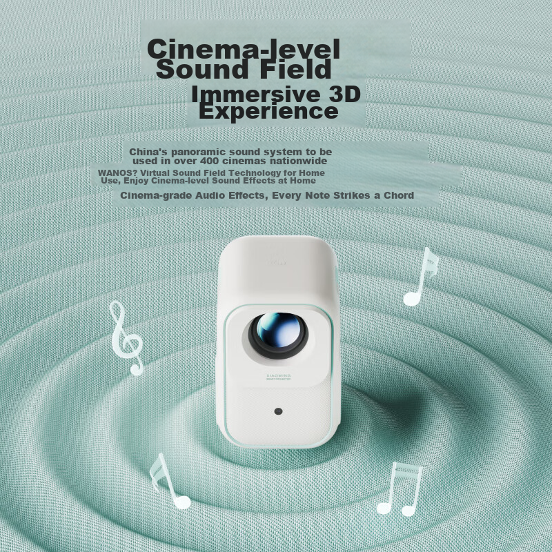 Модернизированный проектор Xiaoming Q5, белый, портативный, с разрешением 1080P HD